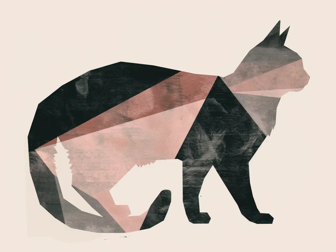 Animal Poster – Abstract Cat Shape | modern minimal feline