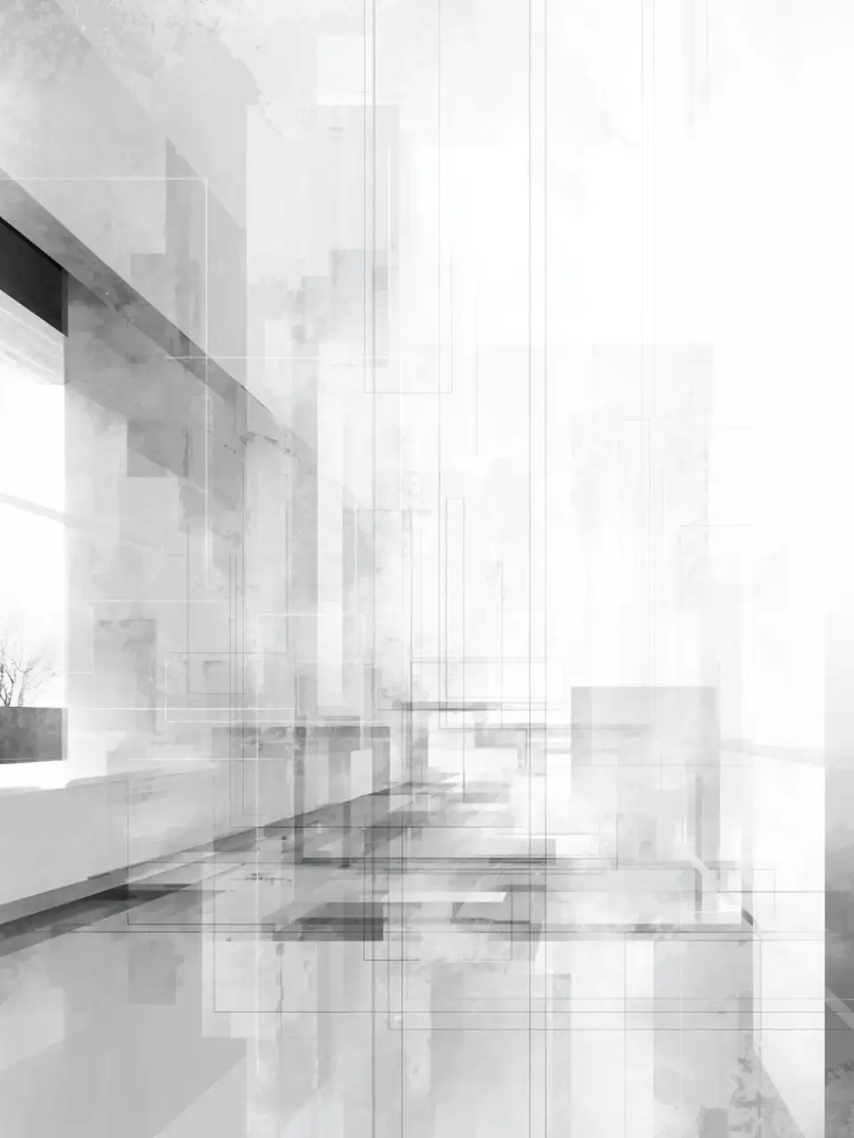 Poster For Living Room – Transparent Walls | calm depth in layers